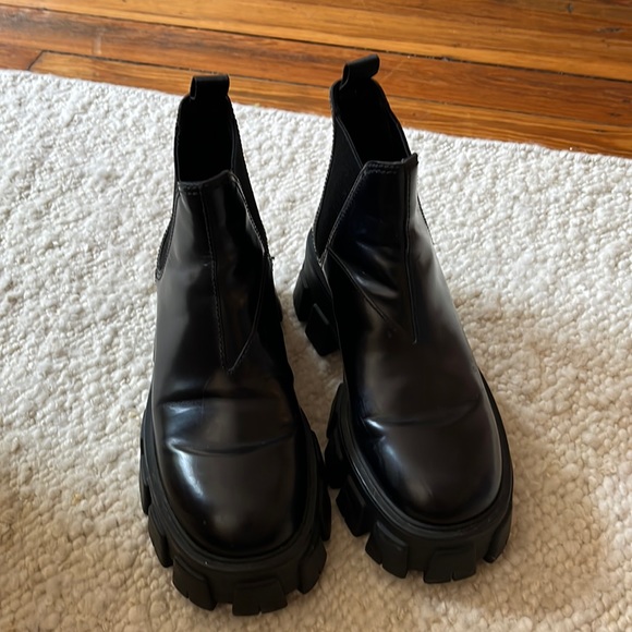 Shoes | Prada Monolith Boots | Poshmark